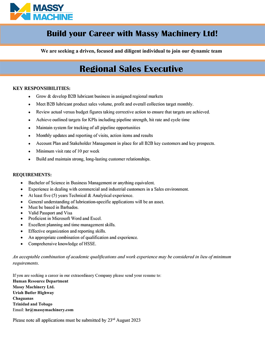 Vacancies – Massy Stores Barbados